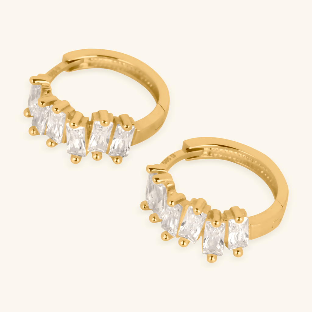 Cluster Baguette Hoops – Foundry